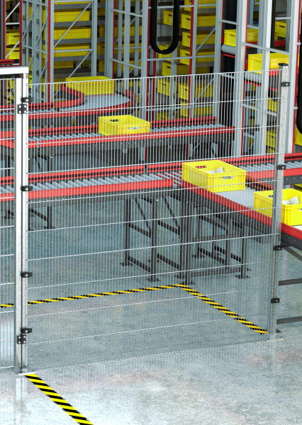Gittertrennwand für Lager & Logistik ECONFENCE® BASIC LINE ZINK ...